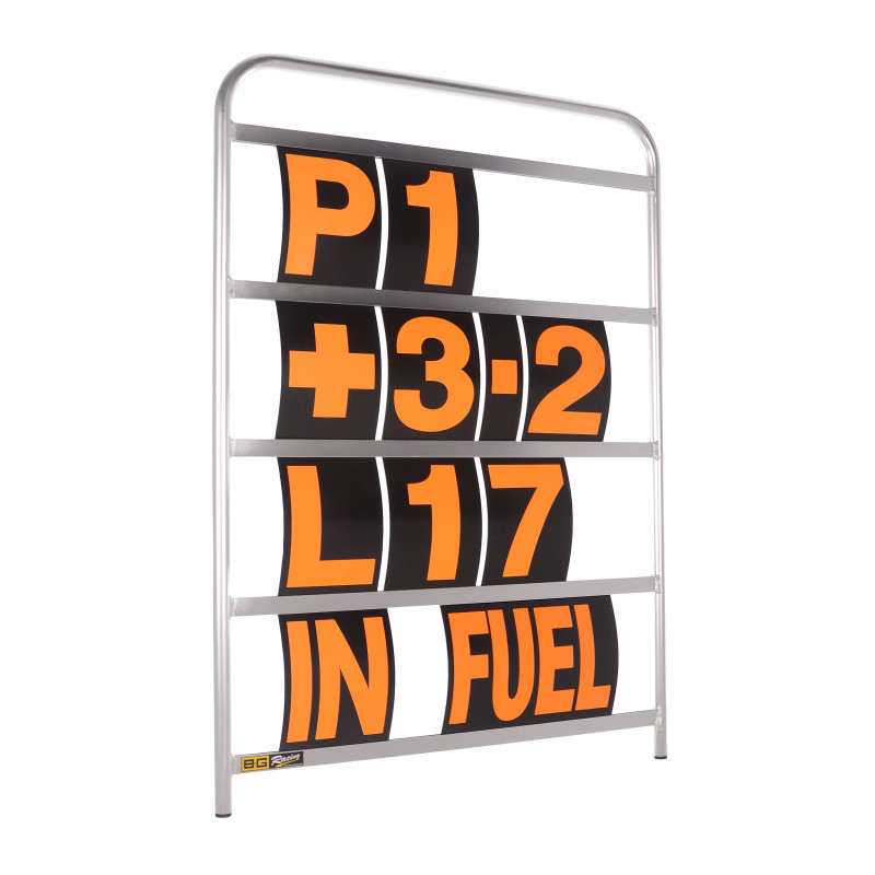 B-G Racing - Standard Silver Aluminium Pit Board